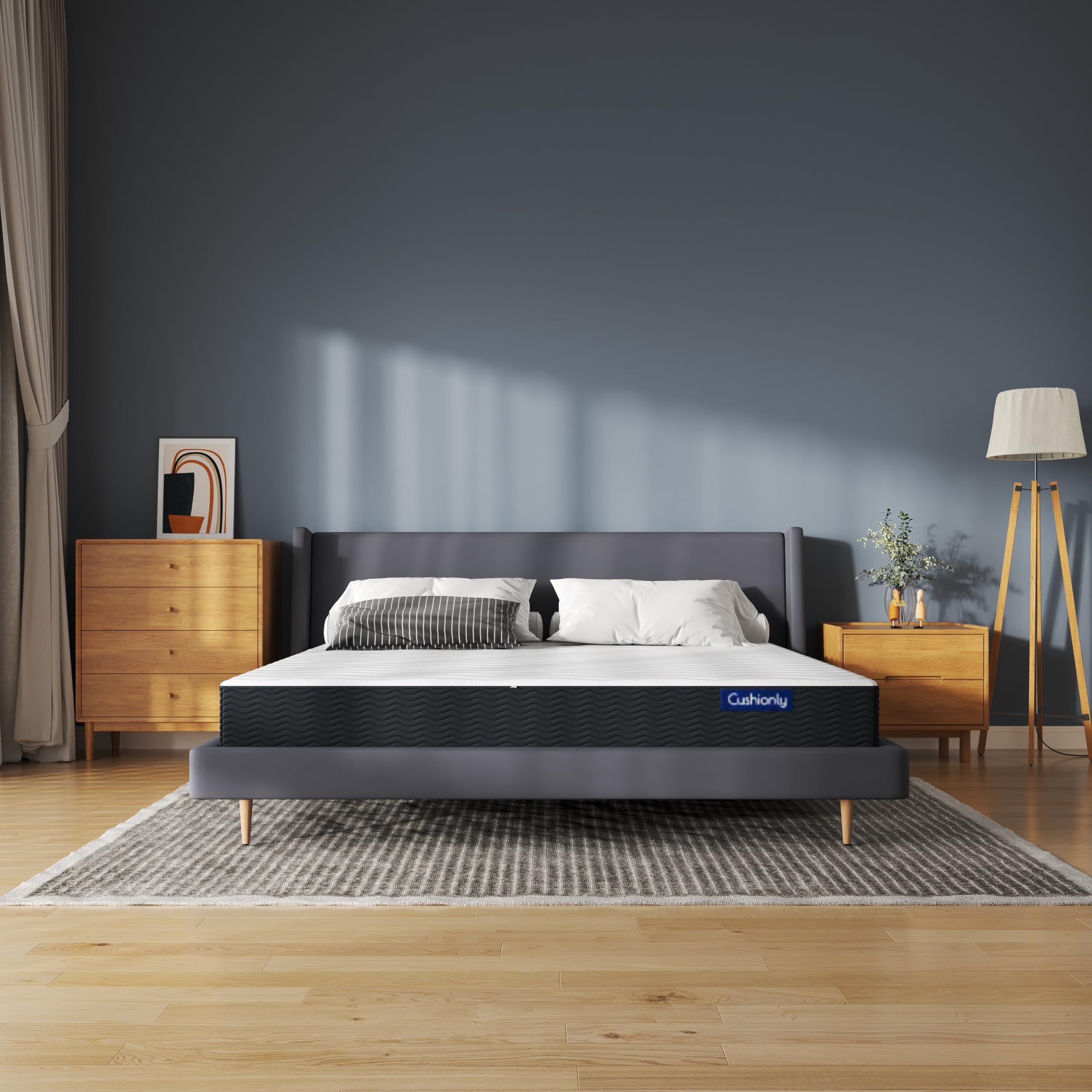 Extra Firm & Elastic Back Support Mattress, Revolutionary POE material from Japan, Improvement over Traditional Gel, Latex, Memory Foam Non-Toxic, 100% Washable 100% Breathable, King, 3 layers