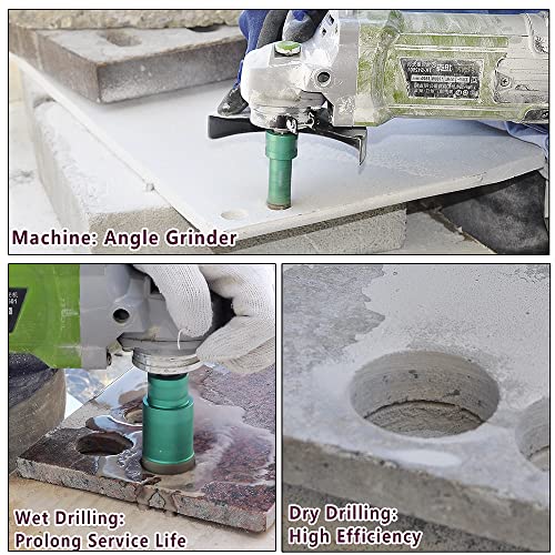 FACHLICH Diamond Core Drill Bits - 1" Granite Hole Saw 2pcs 25mm Wet Drilling for Marble,Granite,Artificial Stone,Brick, Limestone