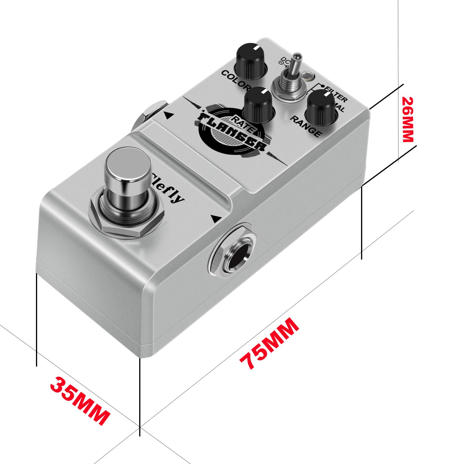 Clefly Nano Guitar Flanger Pedal for Electric Guitar Bass True Bypass 2 Modes