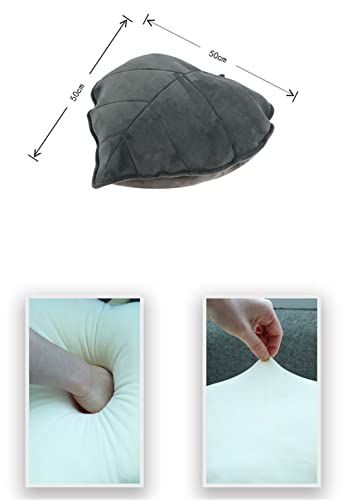 YILANLAN Fun Leaf Pillow Plush Floor Pillow Simulation Office Cushion Chair Sofa car Pillow Simple Room Decoration Pillow (50cm*50cm, Green)
