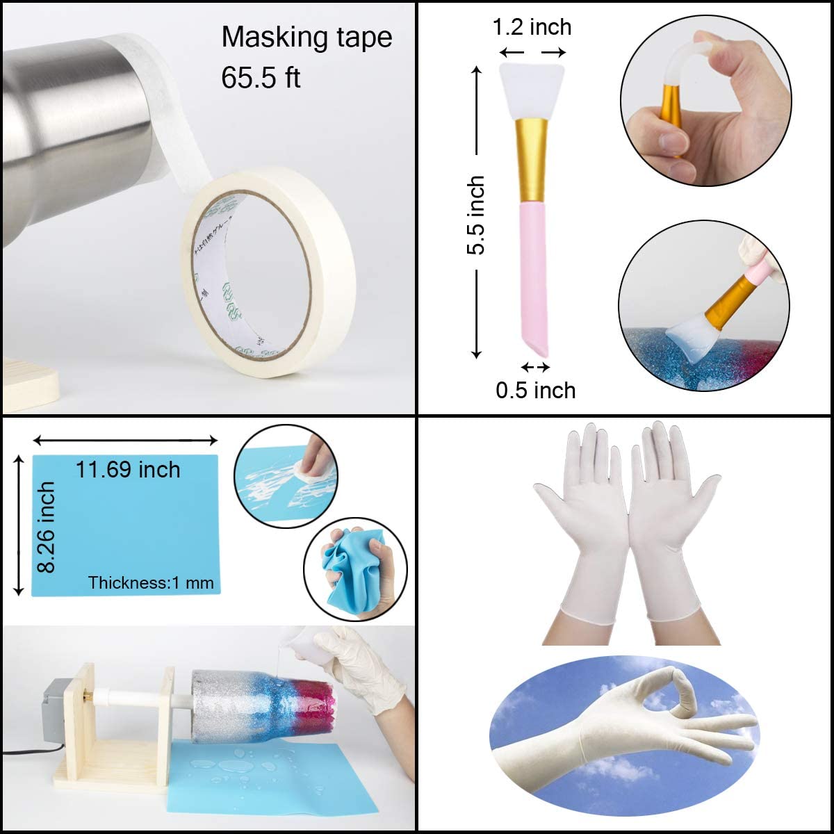 Cup Turner Tumbler Cuptisserie Kit - Cup Spinner for DIY Glitter Epoxy Crafts Tumblers