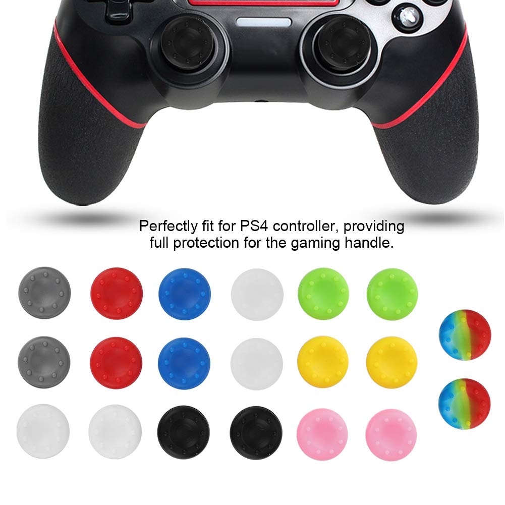 Wendry 20 Pcs Joystick,Controller Accessories,Joystick Antiskid Case,Good Slip and High Transparency,for PS2/PS3/ One/360