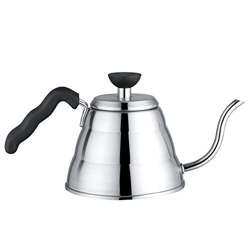 Ikunde Stainless Steel Hand Drip Pot Coffee & Tea Kettle with Gooseneck shaped Spout
