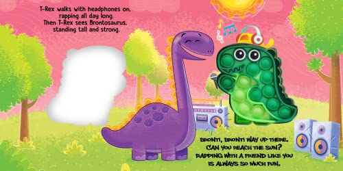 POPasaurus - Children's Touch and Pop Board Book with Fidget Pop Toy