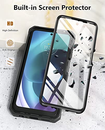 SOiOS for Motorola Moto G-5G 2022 Case: Drop Proof Sturdy Protection Phone Cover with Kickstand Military Grade Rugged Shockproof TPU Matte Textured(NOT 4G)