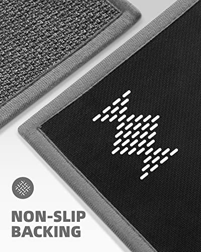 Color&Geometry Kitchen Rugs and Mats Non Slip Washable, Absorbent Kitchen Mats Woven Kitchen Runner Rug Easy to Clean Kitchen Floor Mats for in Front of Sink, Laundry Room, Hallway, 17βx71β, Grey
