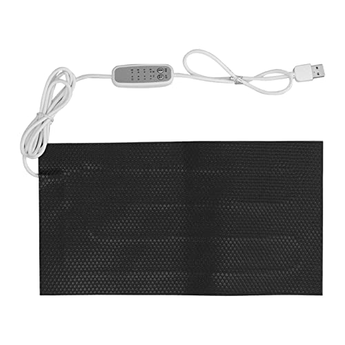 Heating Pad for Pet,Temperature Regulating Heating Pad, 4 Gear USB Power Waterproof Electric Cloth Heater DC5V for reptiles, grass turtles, lizards, hamsters(15x30cm), Heating Pad for Pet,Temp