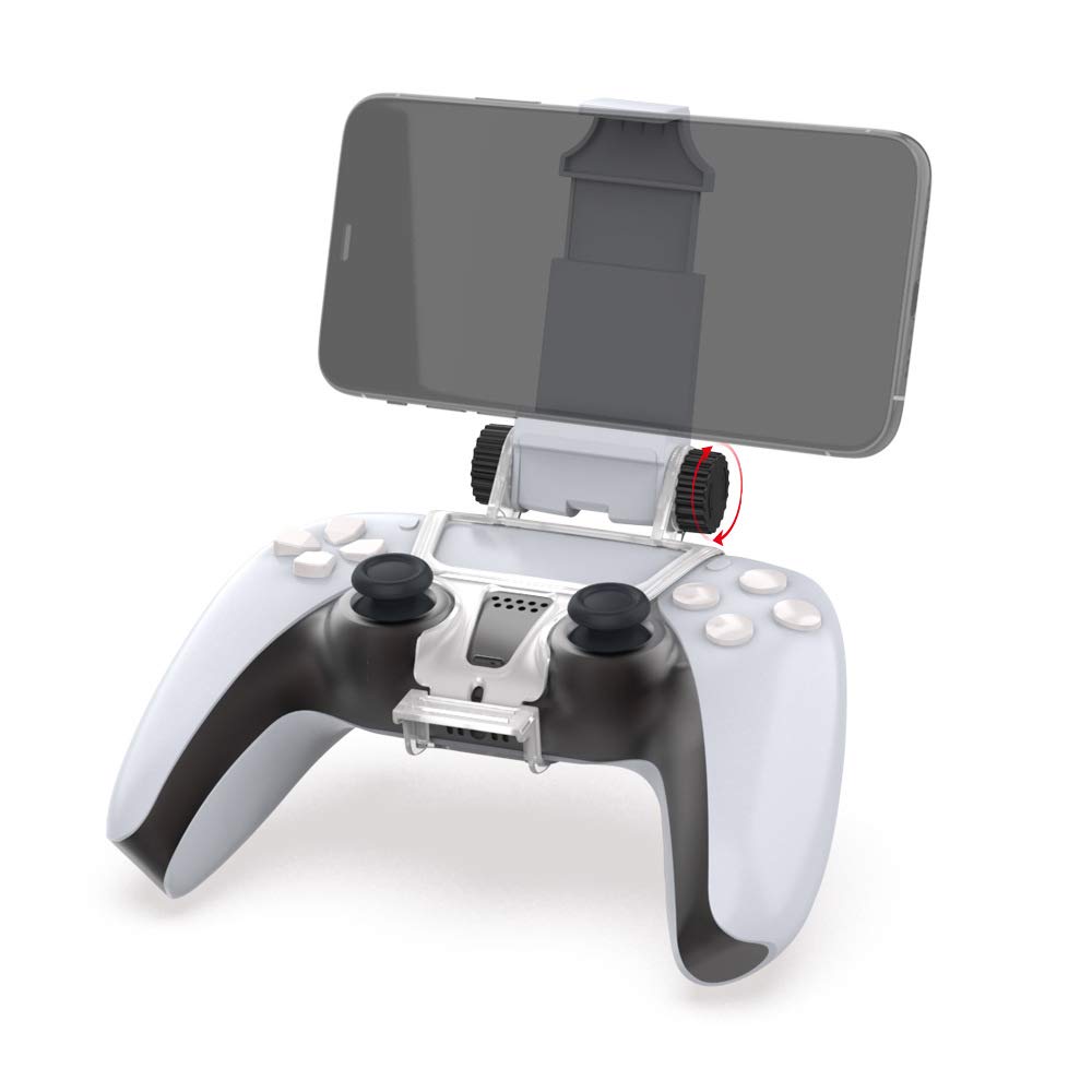 Clip Mount for PS5 DualSense Wireless Controller, Zamia Mobile Phone Clamp Bracket Holder with Adjustable Stand for Playstation 5 Controller