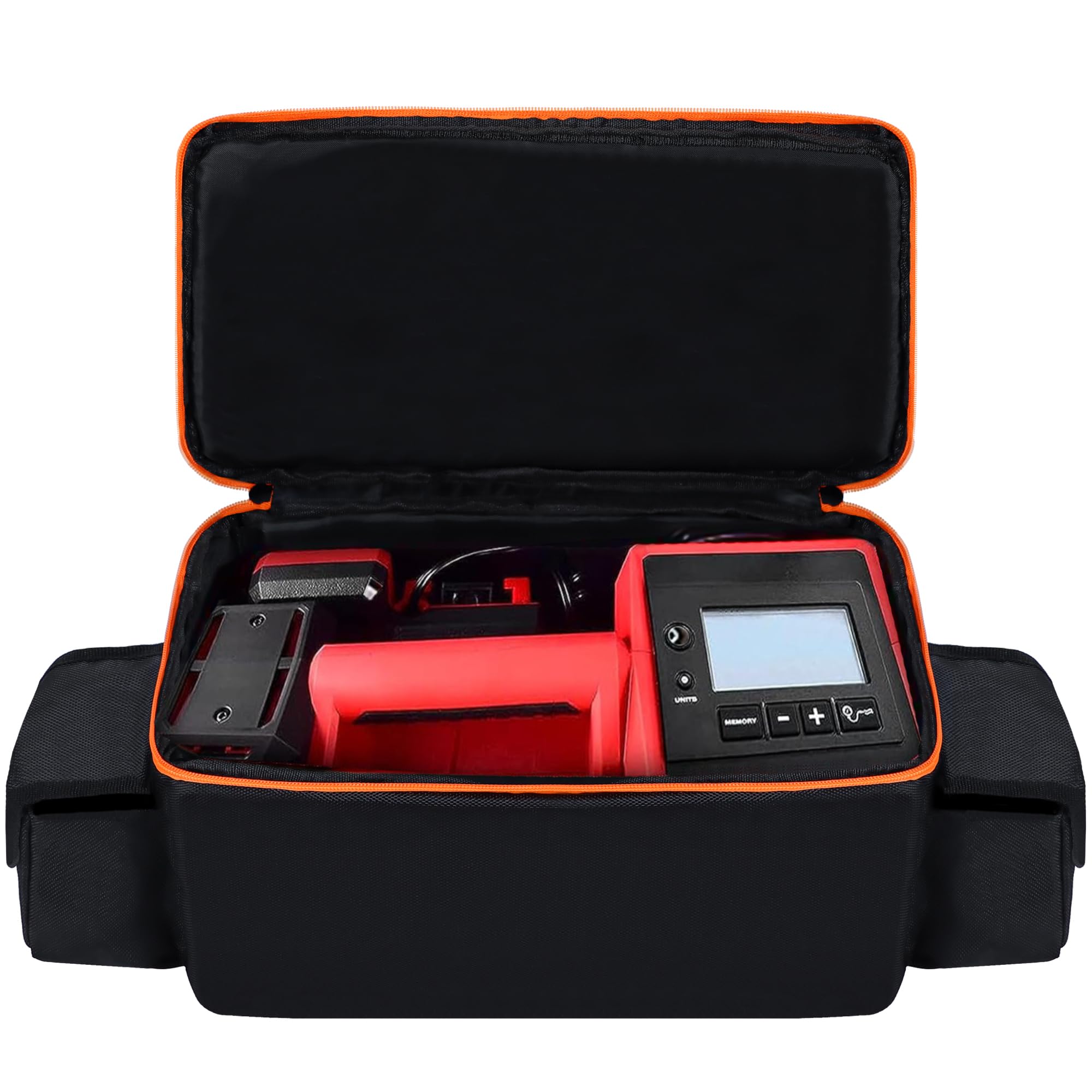 Gydandir Air Compressor Bag Compatible with Milwaukee M18 Inflator 2848-20 Air Pump Carrying Box Storage Holder Compatible with Milwaukee Tools