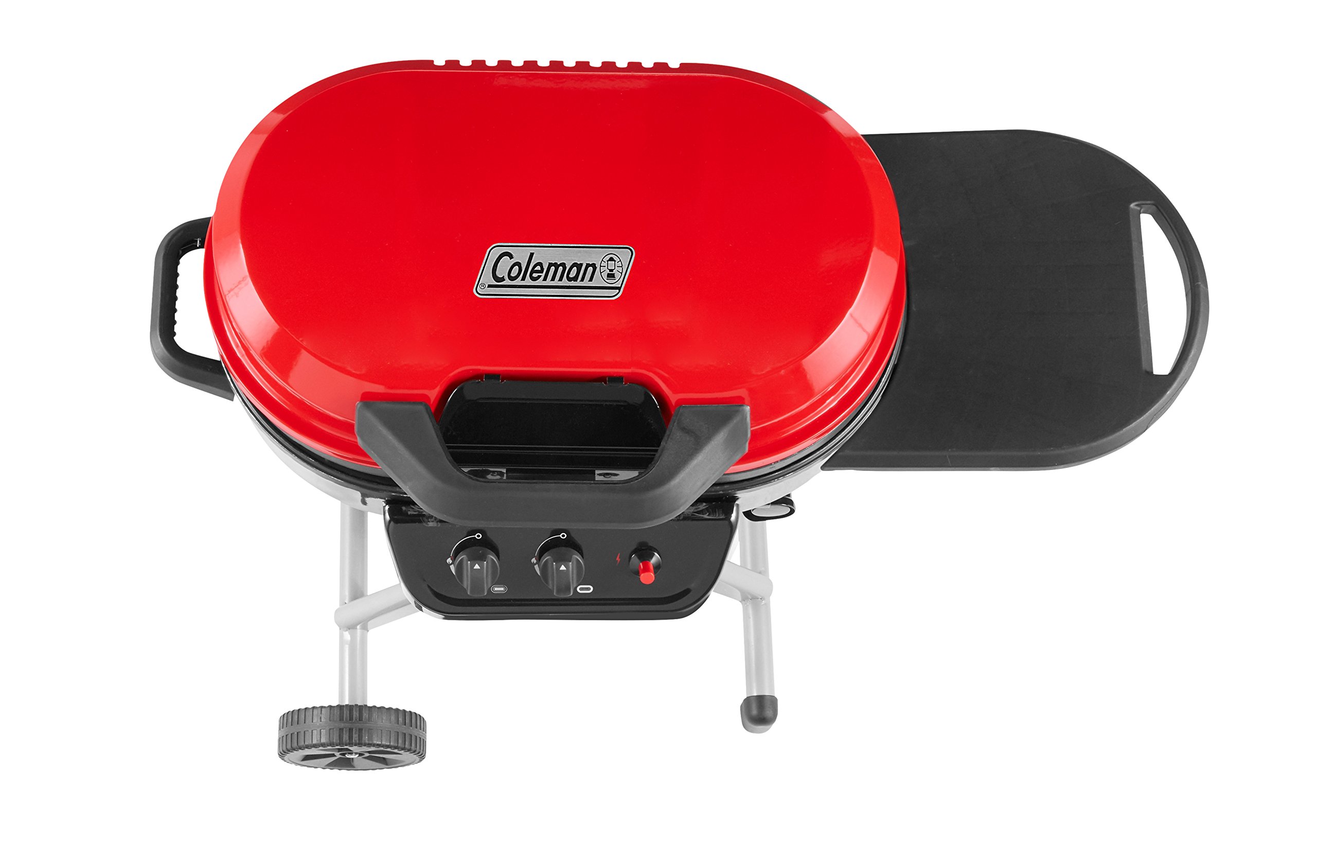 Coleman RoadTrip 225 Portable Propane Grill + Cast Iron Griddle and Grill Grate Accessory