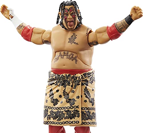 WWE MATTEL Umaga Royal Rumble Elite Collection Action Figure with Authentic Gear & Accessories, 6-in Posable Collectible Gift for Fans Ages 8 Years Old & Up,Multicolor