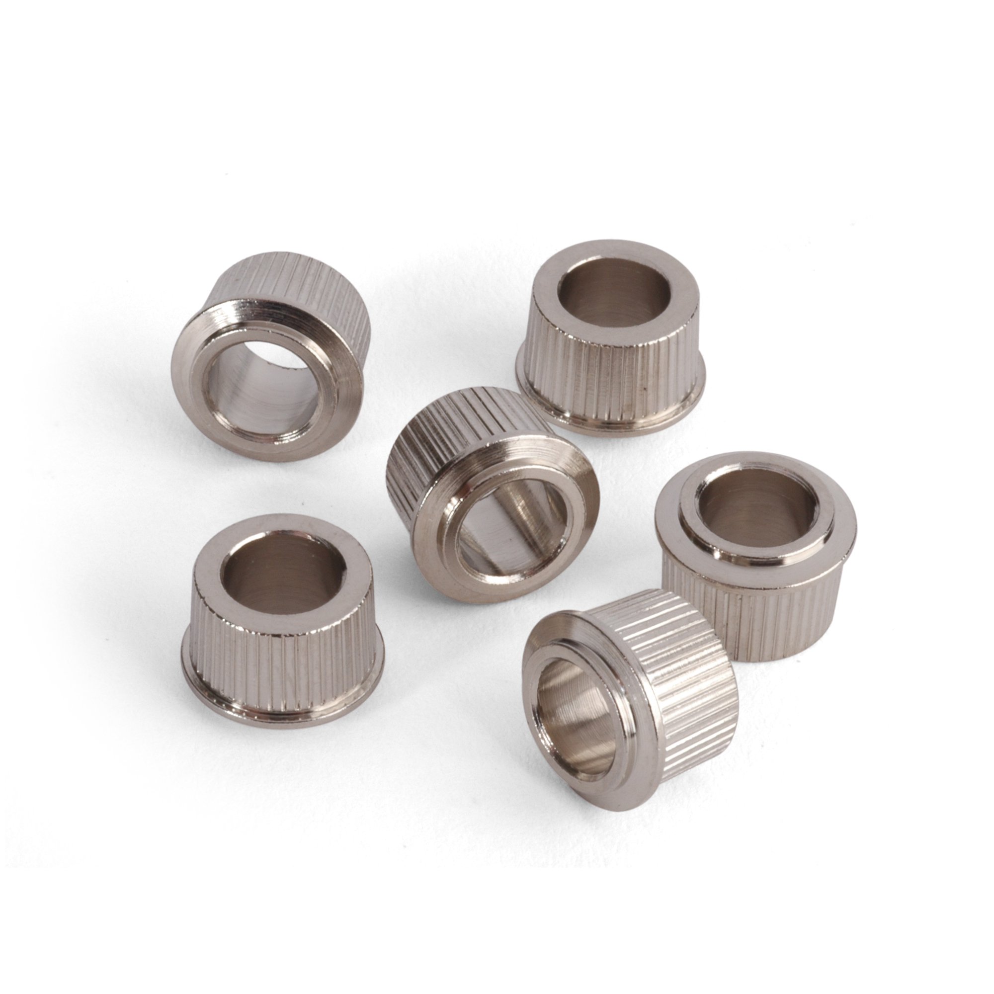 StewMac 10.5mm Round Guitar Conversion Bushings, Nickel, Set of 6