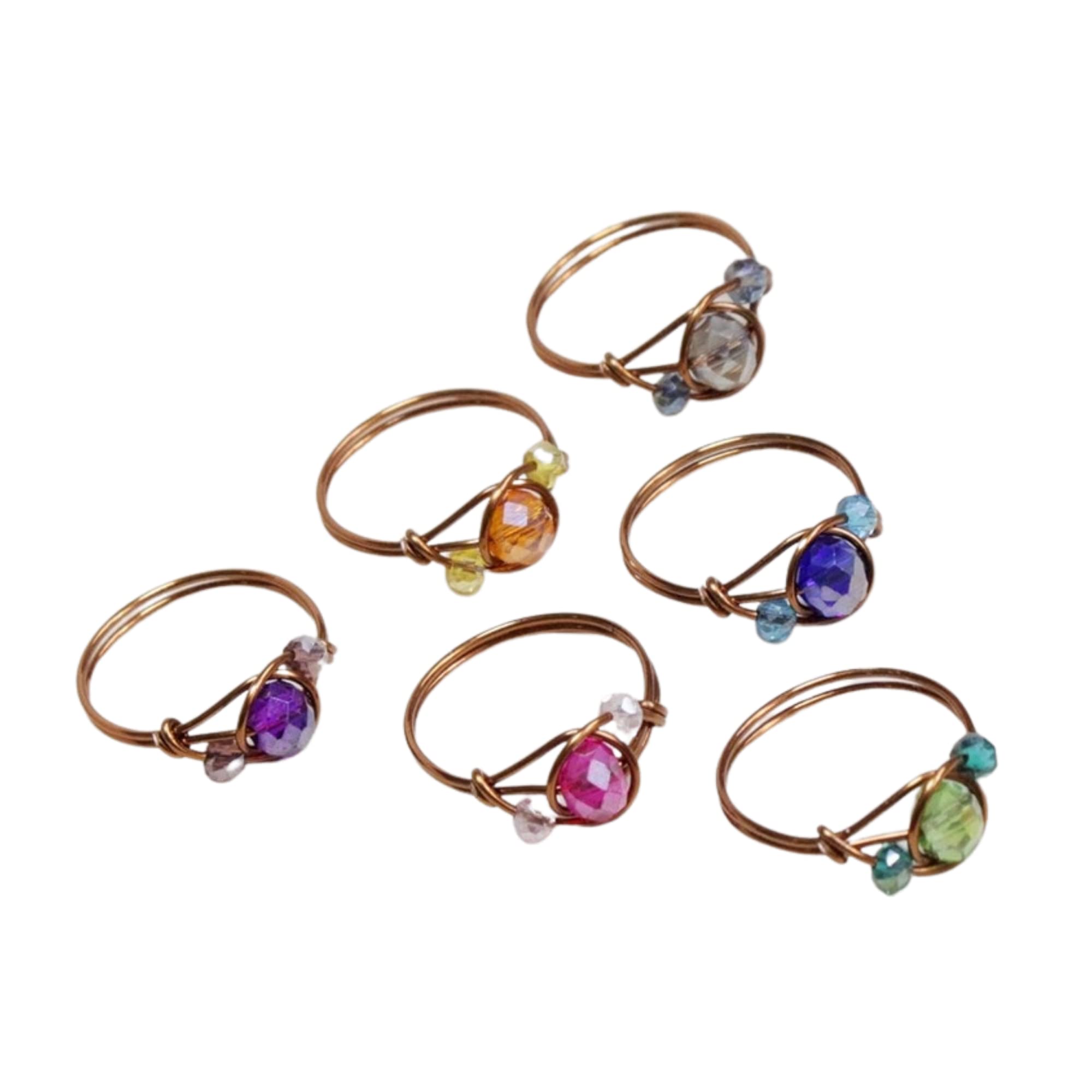 Copper Wire Rings Handmade Bronze Rings Mother's Day Gifts for Mother's Day. (8)