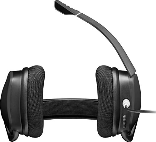 Corsair Void Elite RGB USB Gaming Headset (7.1 Surround Sound, Optimised Omnidirection Microphone, Customisable RGB Lighting, Microfibre Mesh Fabric Earpads, Aluminium Construction) - Black