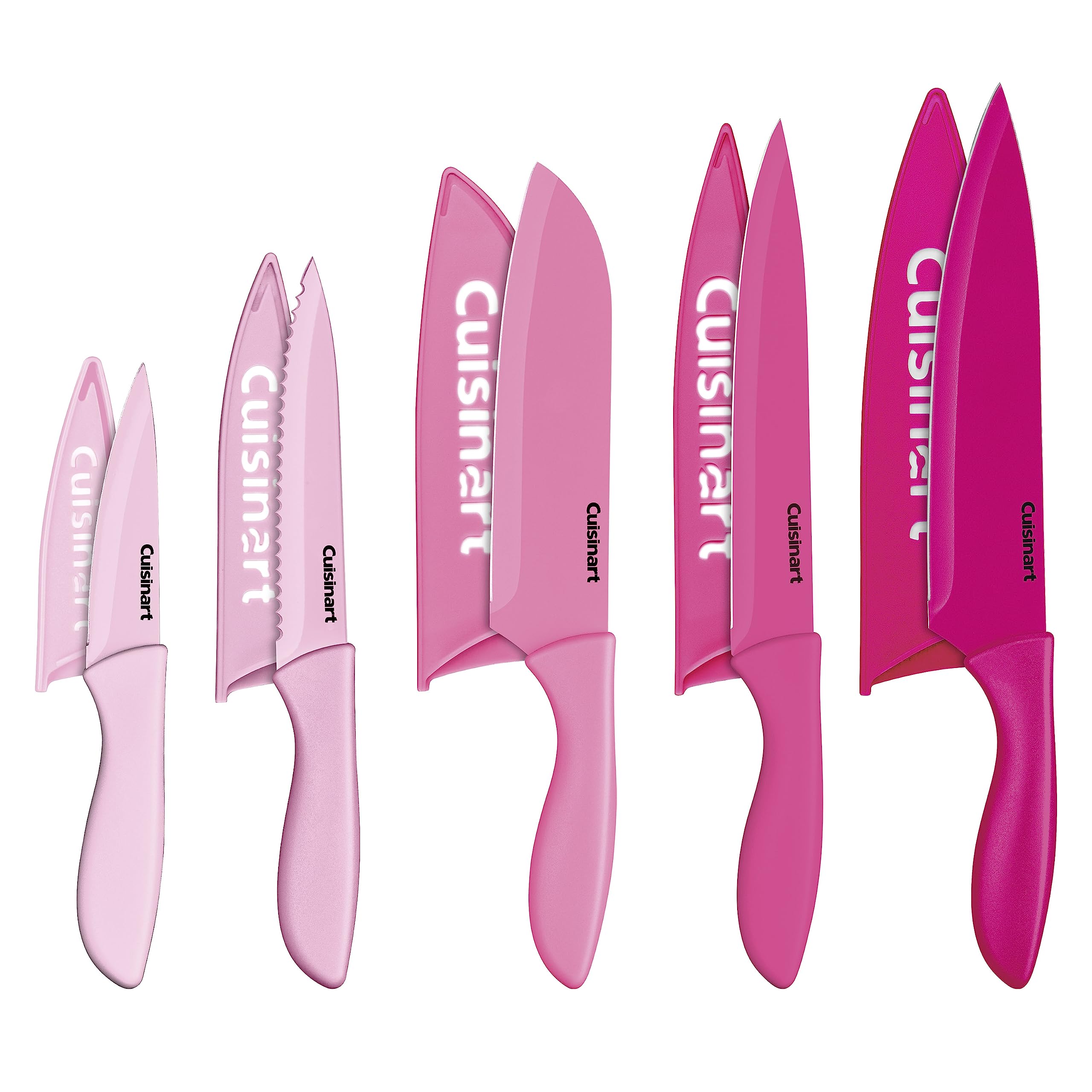 Cuisinart 10pc Ceramic Coated Color Knife Set - Pink for BCRF, C55-10PCPK