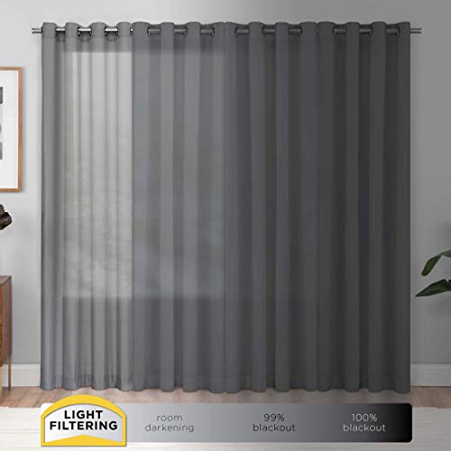 Pairs to Go Cadenza Modern Decorative Rod Pocket Window Curtains for Living Room (2 Panels), 40 x 63 in, Teal