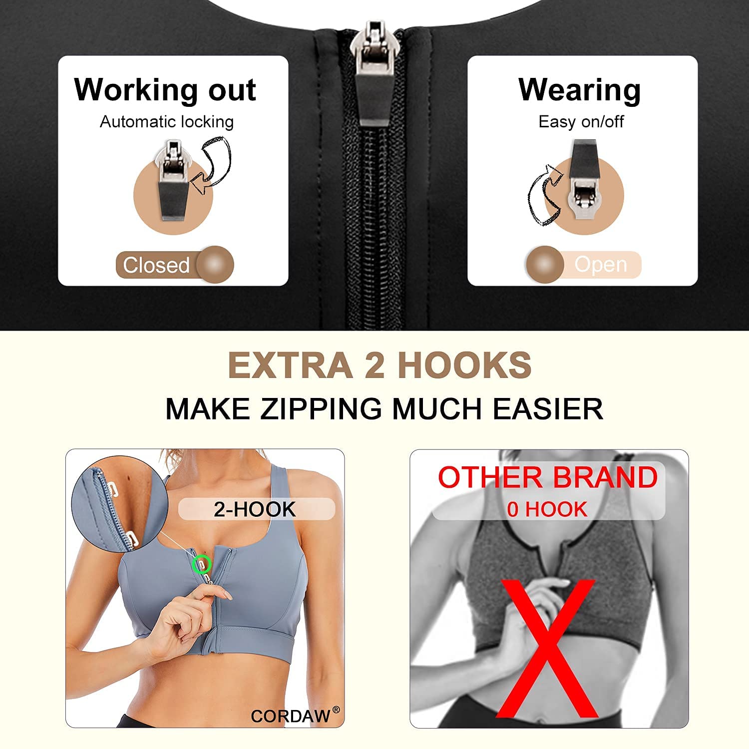 Cordaw Bra for Women Seamless Smooth Yoga Bra Medium Impact Ultra Soft & Comfort for Everyday with Pads 22723-Black M