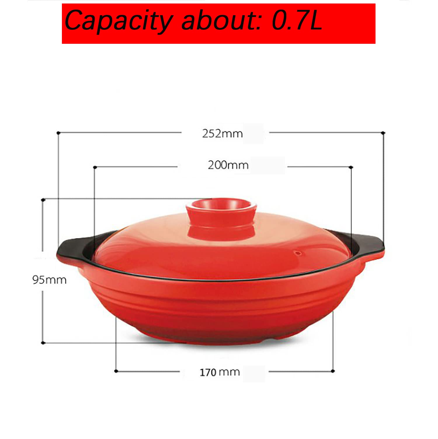 GFHVDC earthenware clay pot for cooking Korean Premium Ceramic Bowl with Lid,Hot Pot Clay Pots Earthenware Clay Pot Special Heat-Resistant Ceramic Handle Pot Cover For Cooking Hot Pot Bibimbap and So
