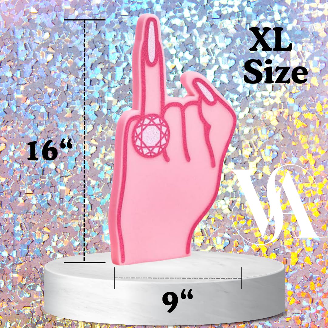VENUS ALLURE Bachelorette Party Foam Finger Engagement Ring - Bride-to-Be Photo Prop, Bridal Shower & Wedding Decoration