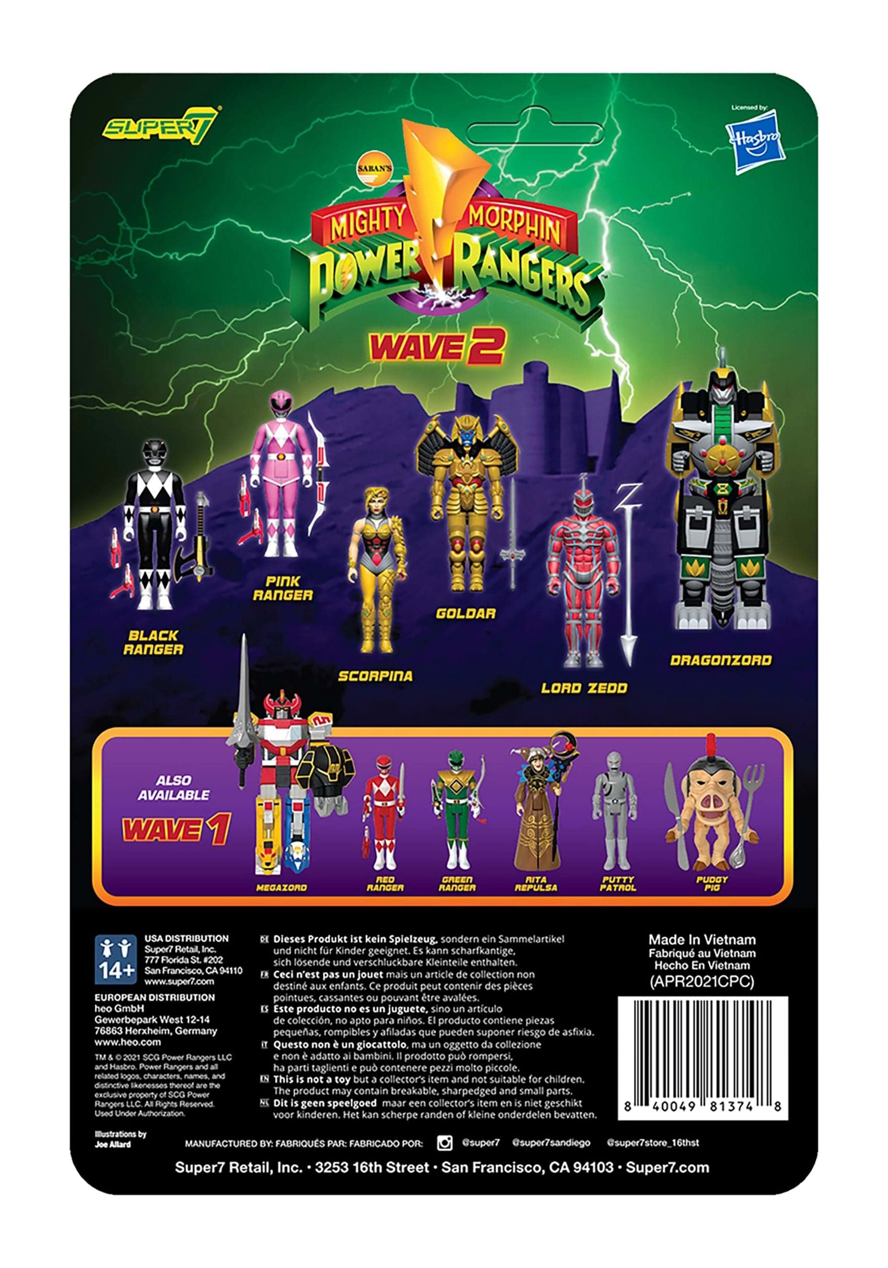 Super7 Mighty Morphin Power Rangers Scorpina 3.75 in Reaction Figure