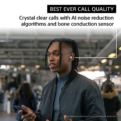 Sony WF-1000XM5 The Best Truly Wireless Bluetooth Noise Canceling Earbuds Headphones with Alexa Built in, Black