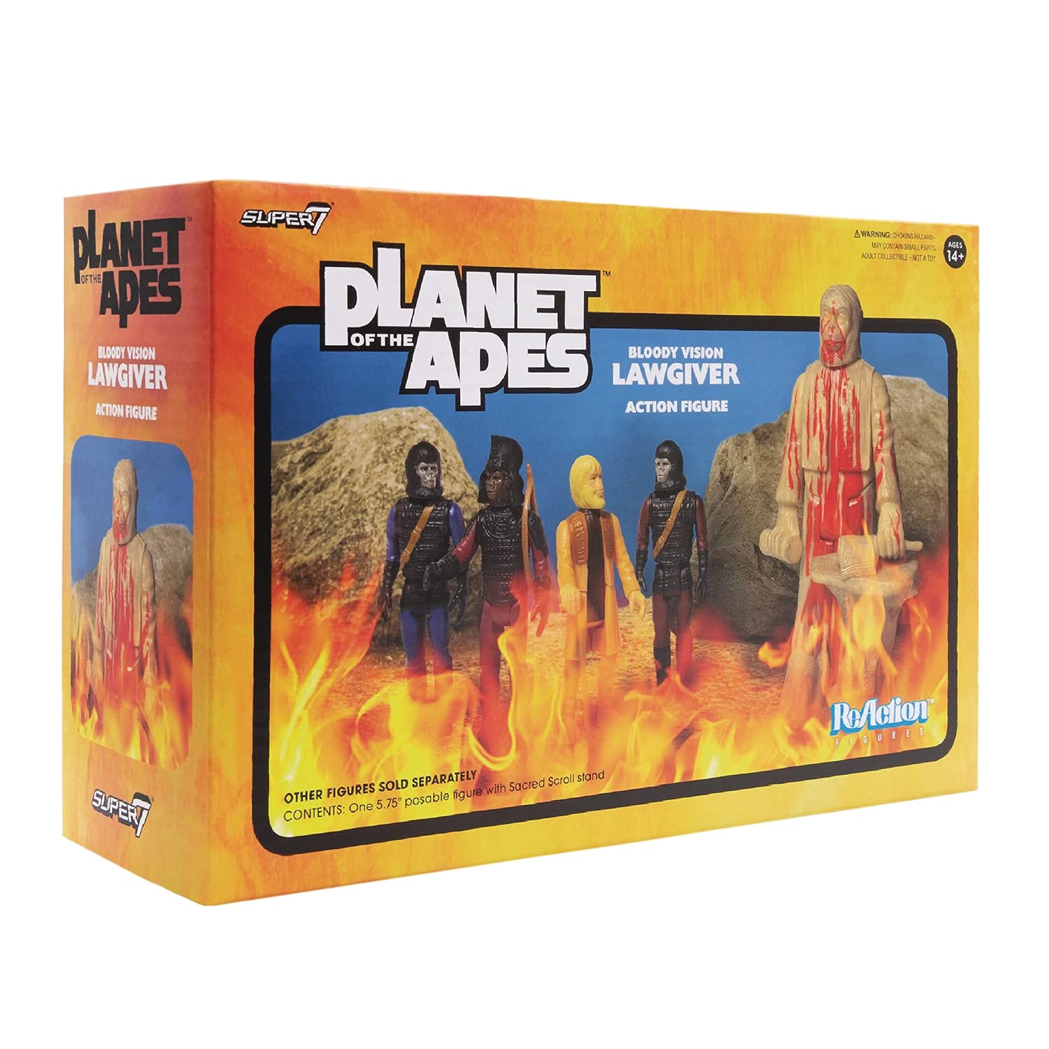 Super7 Planet of The Apes: Bloody Lawgiver Statue Reaction Figure, Multicolor