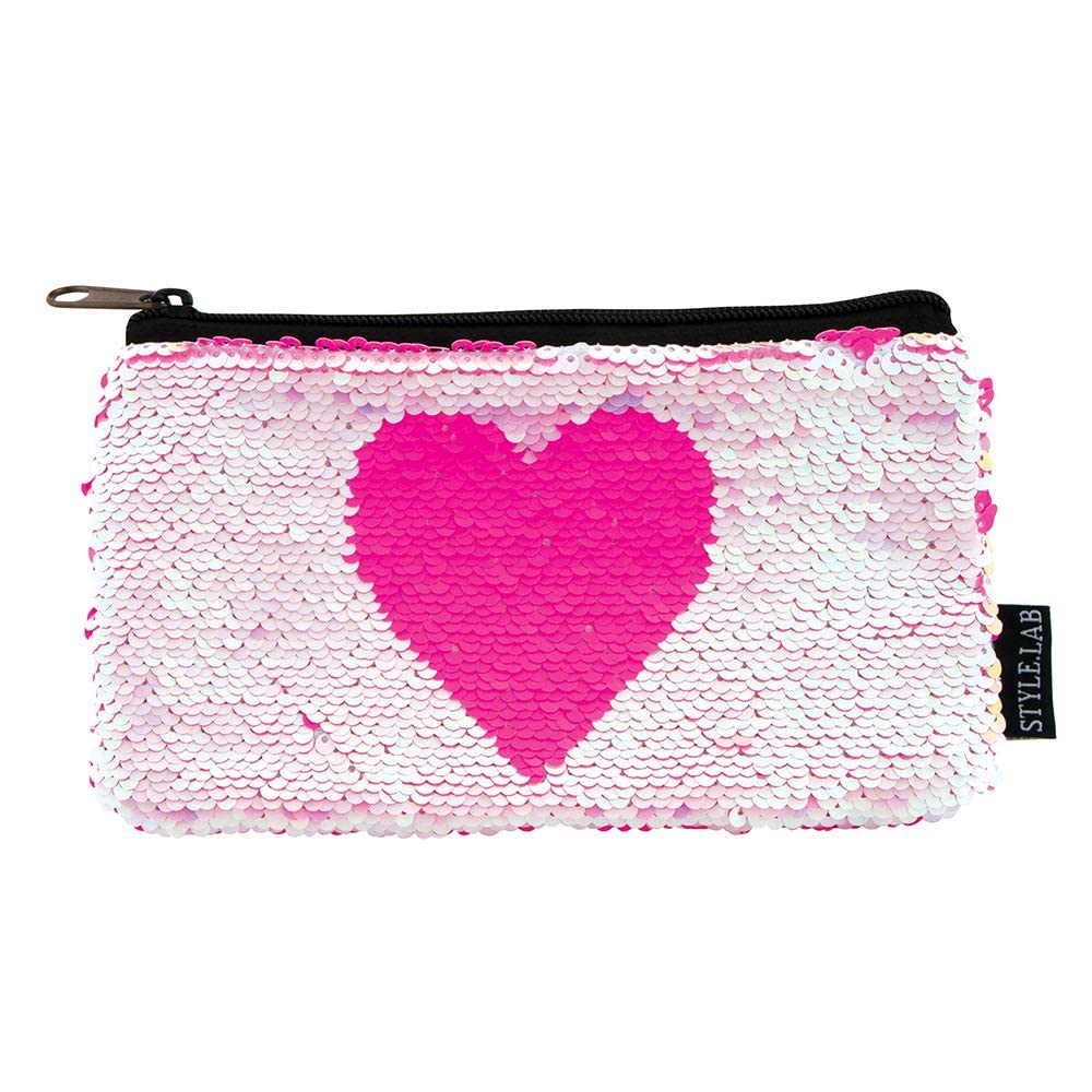 Style.Lab by Fashion Angels Magic Sequin Reveal Pouch - Pink Heart