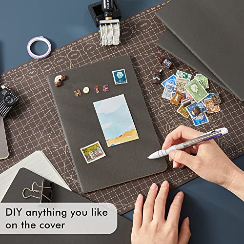 feela 16 Pack Soft Cover Journal Bulk, Lined Notebooks College Ruled for Work for Women Girl Writing, Blank Travel Journal Note Taking Notebook School Business Supplies, 8.2β x 5.5β, A5, Gray