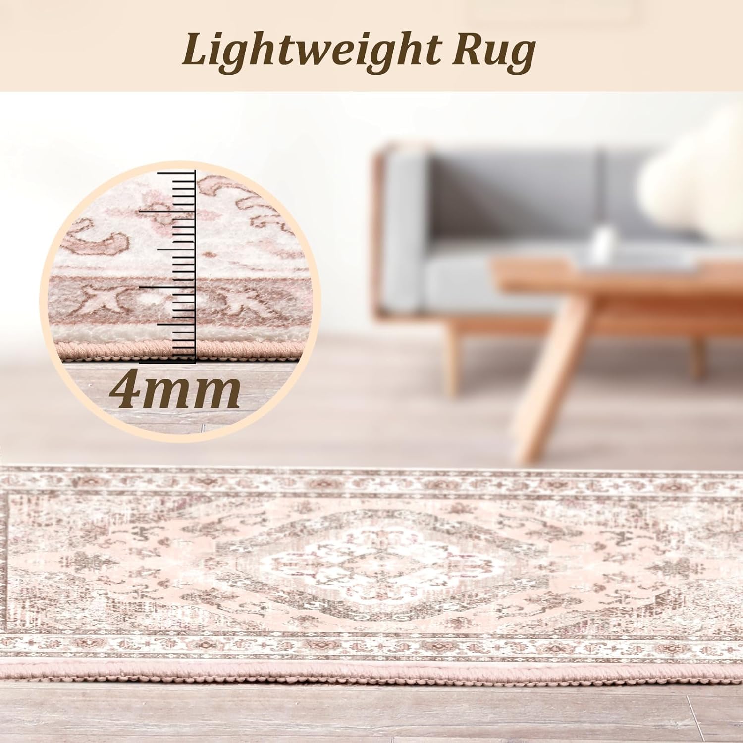 KONYXALU Vintage Boho 2x12 Runners Rug for hallways, Machine Washable Non Slip Kitchen Runner Rug, Ultra-Thin Long entryway Rug Low Pile Carpet for Living Room