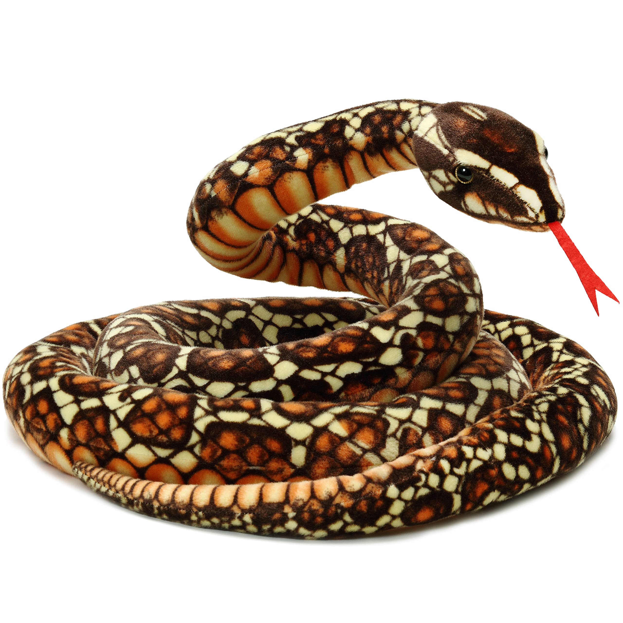 TigerHart Bernard The Brown Python - 9 5 Foot Long Stuffed Animal Plush Snake