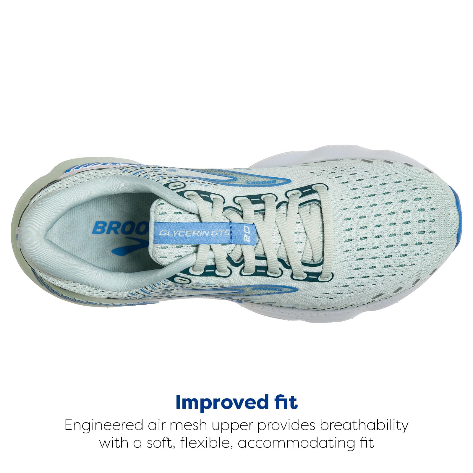 Brooks Women's Glycerin GTS 20 Supportive Running Shoe - Blue Glass/Marina/Legion Blue - 7.5 Medium