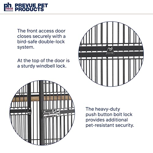Prevue Hendryx Signature Select Series Wrought Iron Bird Cage in Black