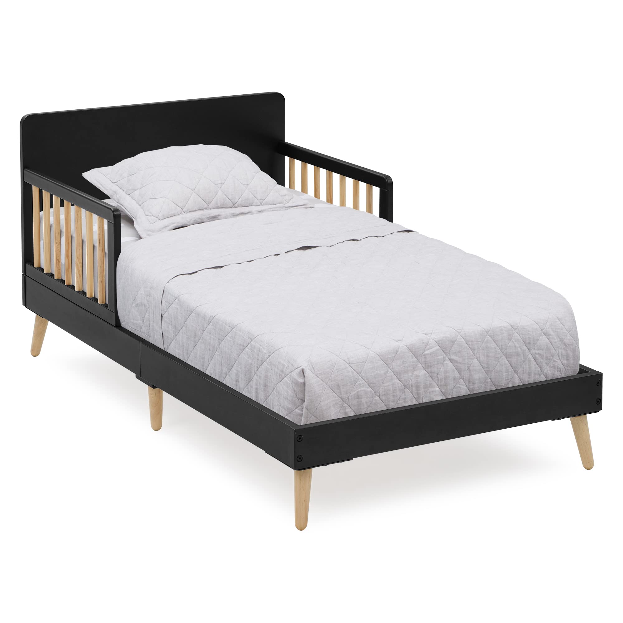 Delta Children Logan Wood Toddler Bed, Greenguard Gold Certified, Mint/Natural