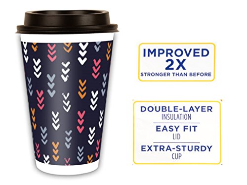 Chinet Double-Wall Hot Cups & Lids, 16 oz, 18 Ct