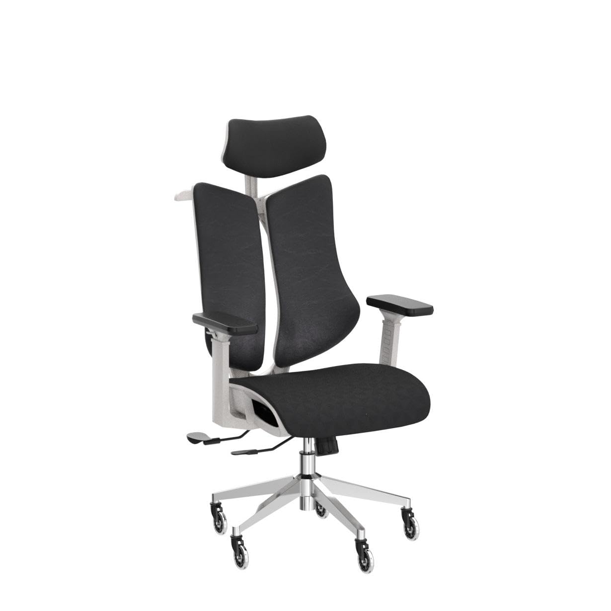 BV Ergonomic Dual Backrests Office Chair, Lumbar Support Office Desk Chair Back Support, Breathable mesh Office Chair 3D Adjustable Armrest(Mesh White)