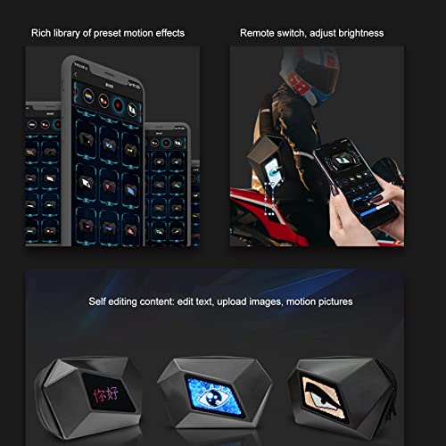 KIMISS LED Knight Backpack, Universal LED Display Backpack with APP Control Waterproof Adjustable Shoulder Strap USB 5V Travel Bag