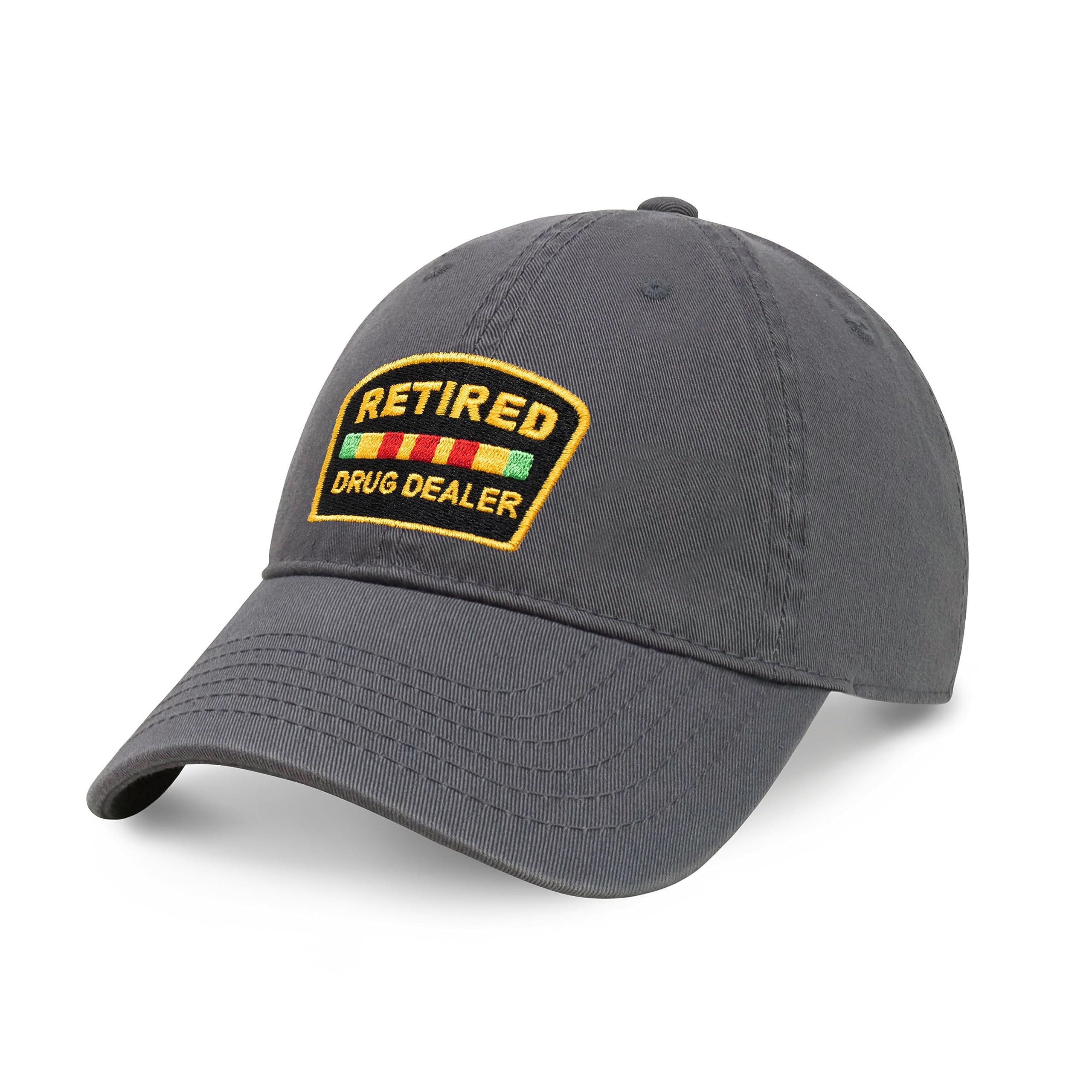 CHOK.LIDS Retired Drug Dealer Hat Dad Hat Cotton Baseball Cap Polo Style Low Profile PC101 (PC101 Charcoal)