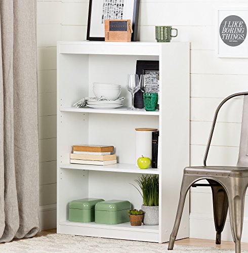 South Shore Axess 3-Shelf Bookcase, Pure White