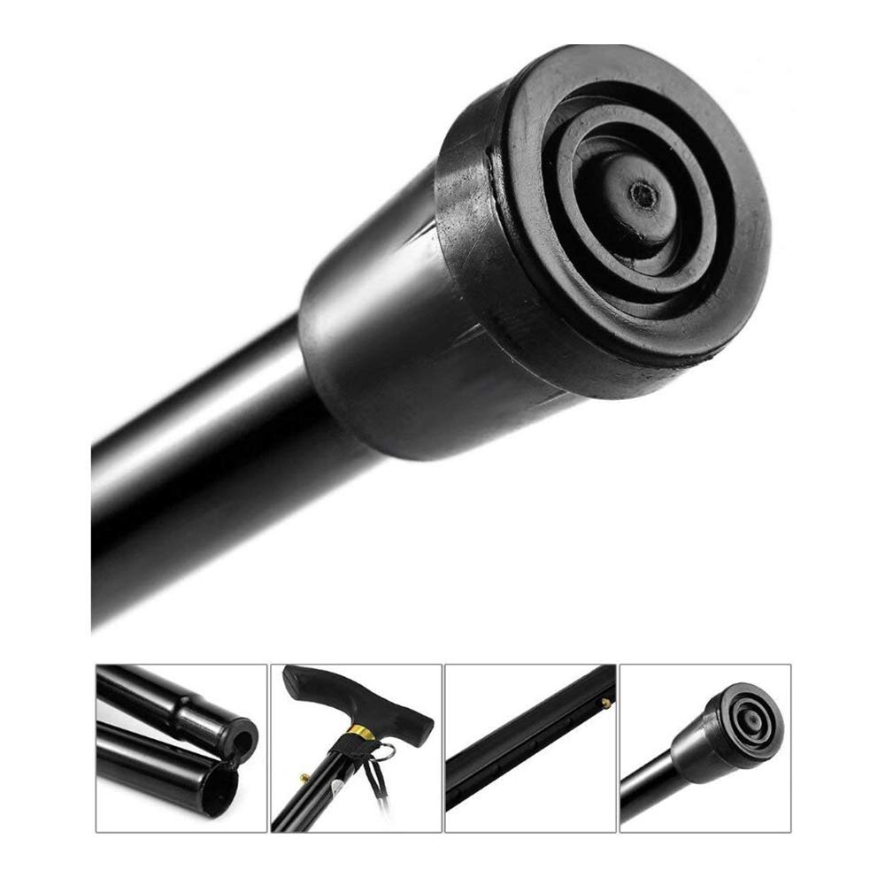 Collapsible Walking Stick for The Old Men Women Adjustable Folding Trekking Pole with Comfortable T Handles