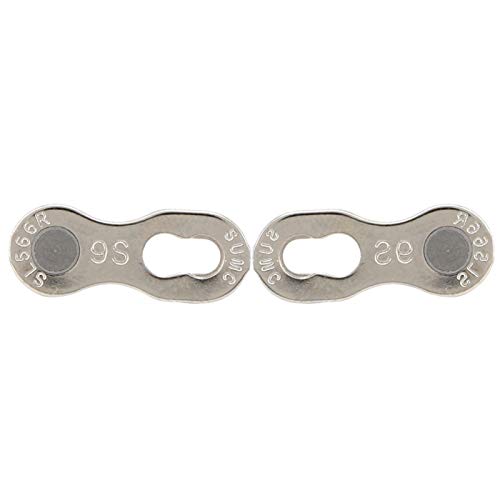 Demeras wear-Resistant Folding Bicycle Cycling Accessory Exquisite Workmanship Mountain Road Bike Half Hollow Chain High Stability for Cycling for Trail Riding(S9L Gray Gold (9 Speed))