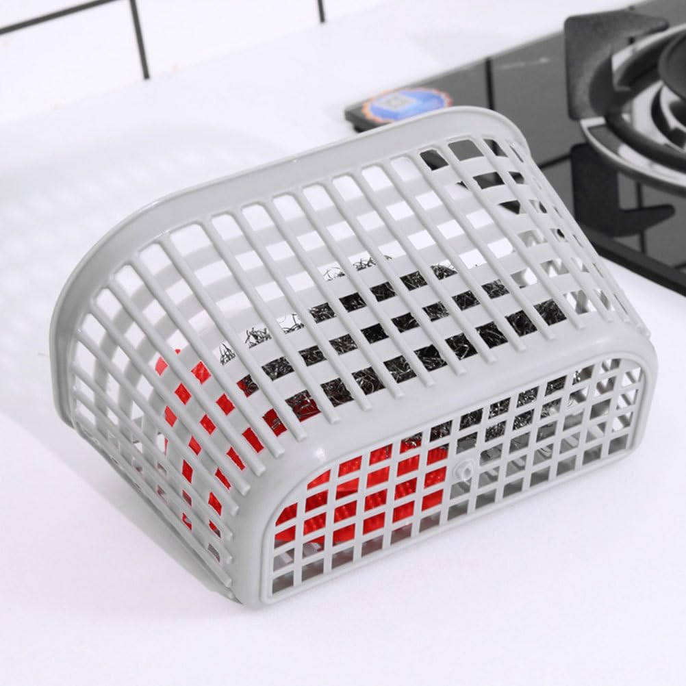 Luxshiny 6pcs Plastic Hanging Baskets Wall Mounted Shower Baskets Hanging Basket Organizer with 360 Degree Rotating Hook Rectangle Storage Baskets for Kitchen Bathroom