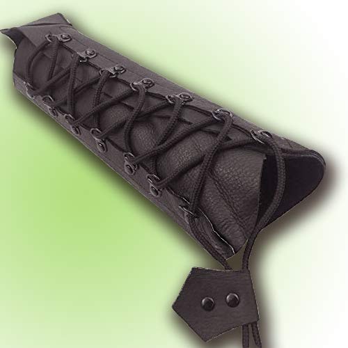 CAROL Traditional Archery Shooting ARM Guard Glove Cow Leather AG309 Black L/H