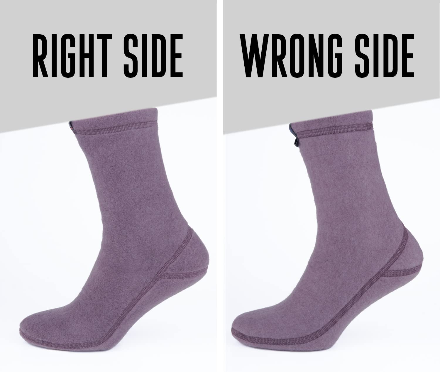 CheshKit Comfortable Insulated Boot Liner Socks - Outdoor Military - Polartec Fleece Winter Socks (1 Pair Pack, Large, Dark Grape)