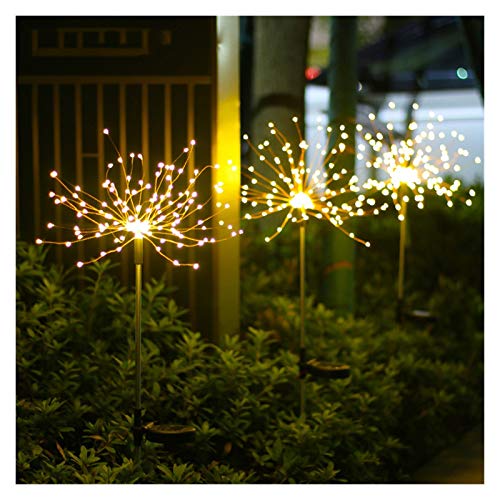 ZZABC TYWZTD 1pcs Outdoor Solar Flashing Lights 90/150 LEDs Waterproof String Fairy Light for Home Garden Decoration (Color : Warm White, Size : 90LEDs)