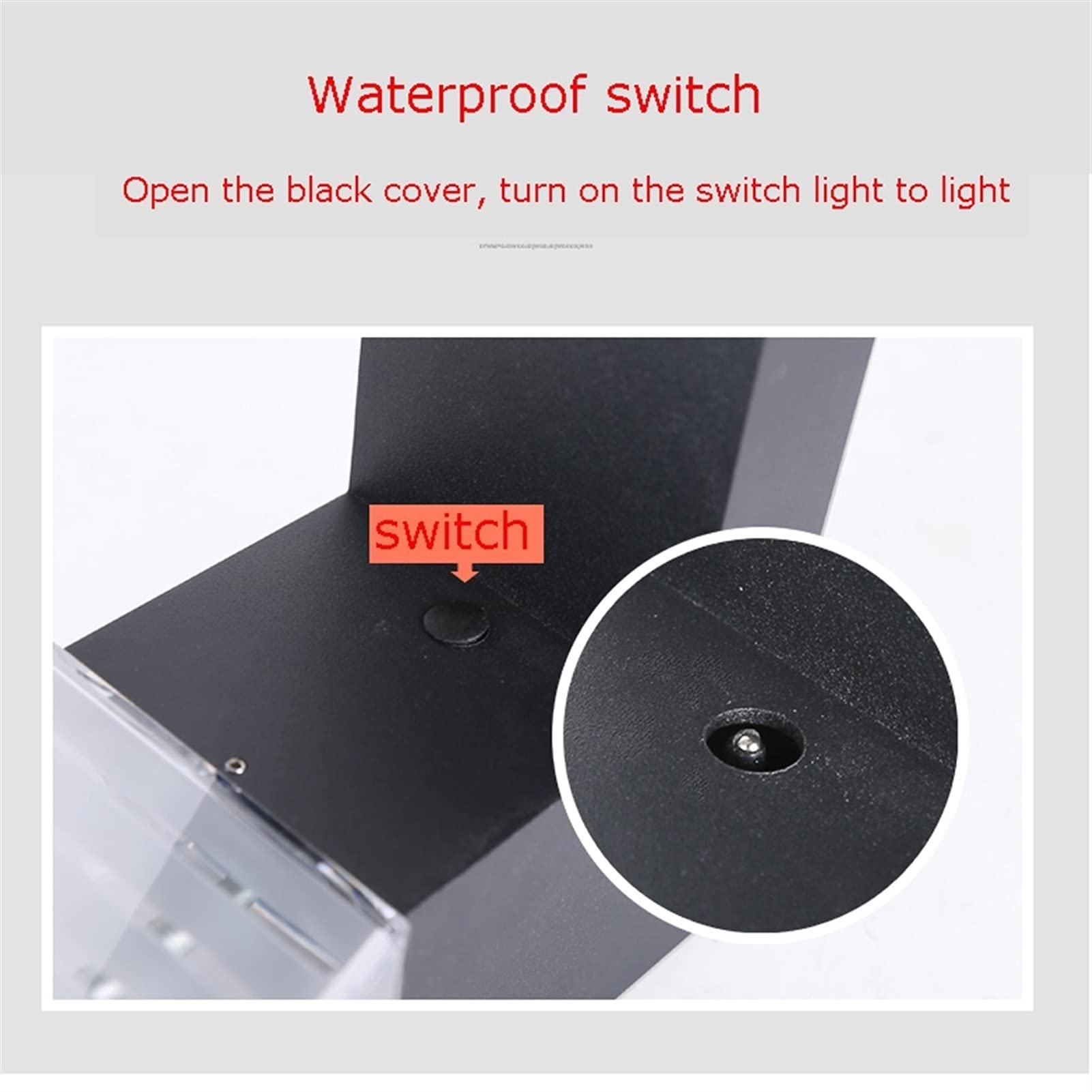 Zziyj Outdoor Wall Lamp Waterproof LED Square Low Energy Consumption Easy to Install Long Life Modern Garden Lamp Decoration Function Villa Door Lamp Home Terrace Outdoor Wall Lamp