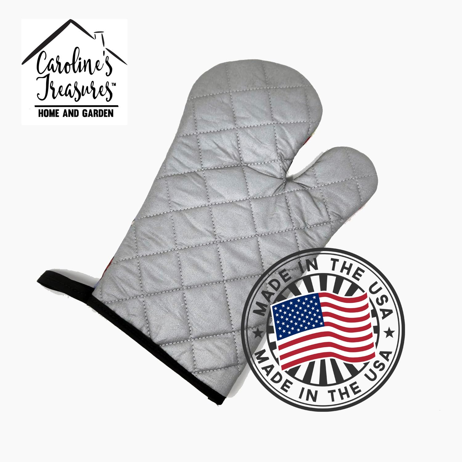 Caroline's Treasures DAC2489OVMT Chihuahua Hippie Dawg Oven Mitt Heat Resistant Thick Oven Mitt for Hot Pans and Oven, Kitchen Mitt Protect Hands, Cooking Baking Glove