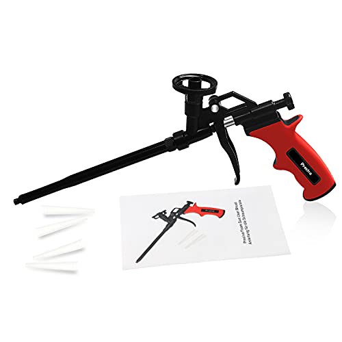 Foam Gun, Preciva Professional Foaming Gun Heavy Duty PU Expanding Foam Gun Spray Application Applicator Caulking Gun (Red)