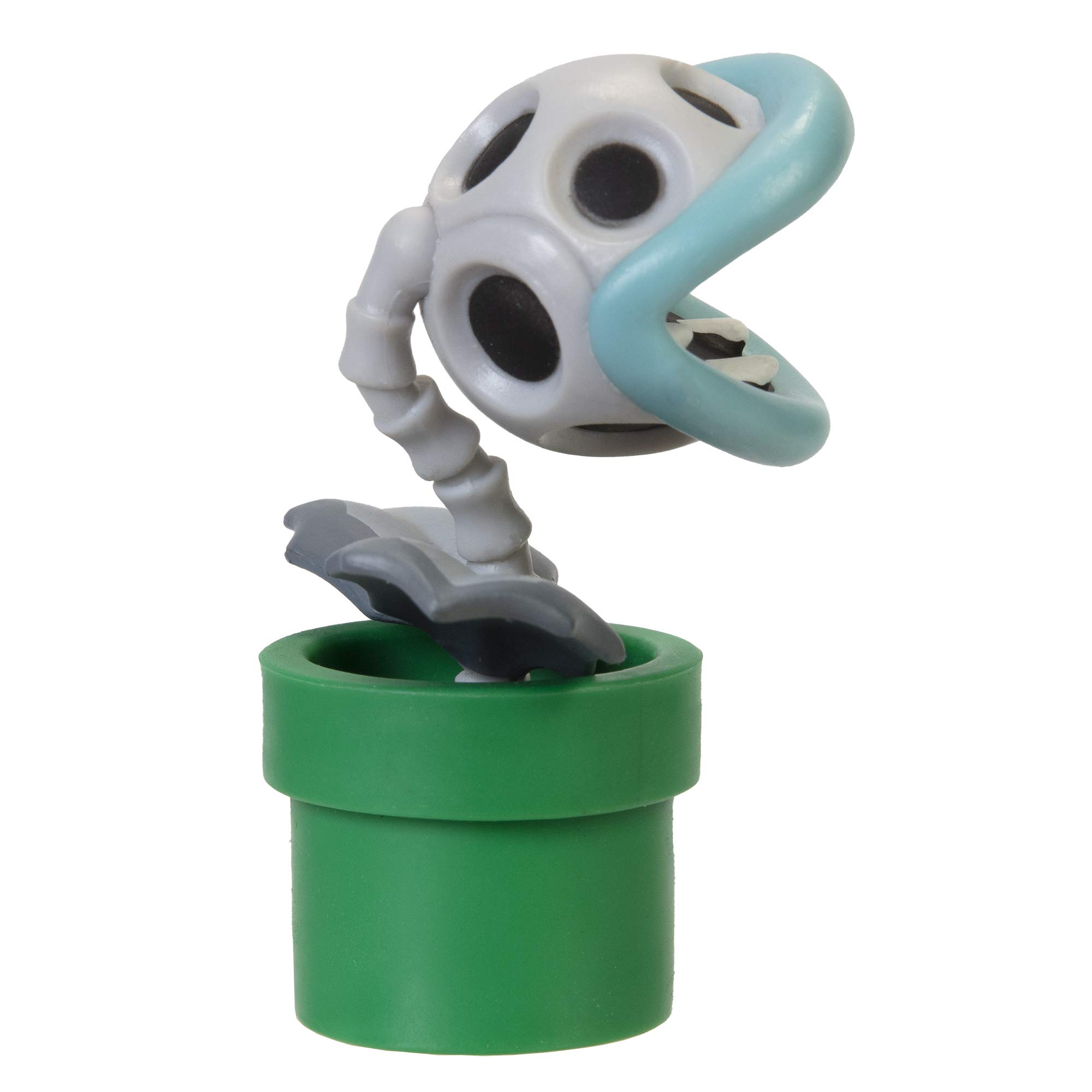 Super Mario Action Figure 2.5 Inch Bone Piranha Plant Collectible Toy