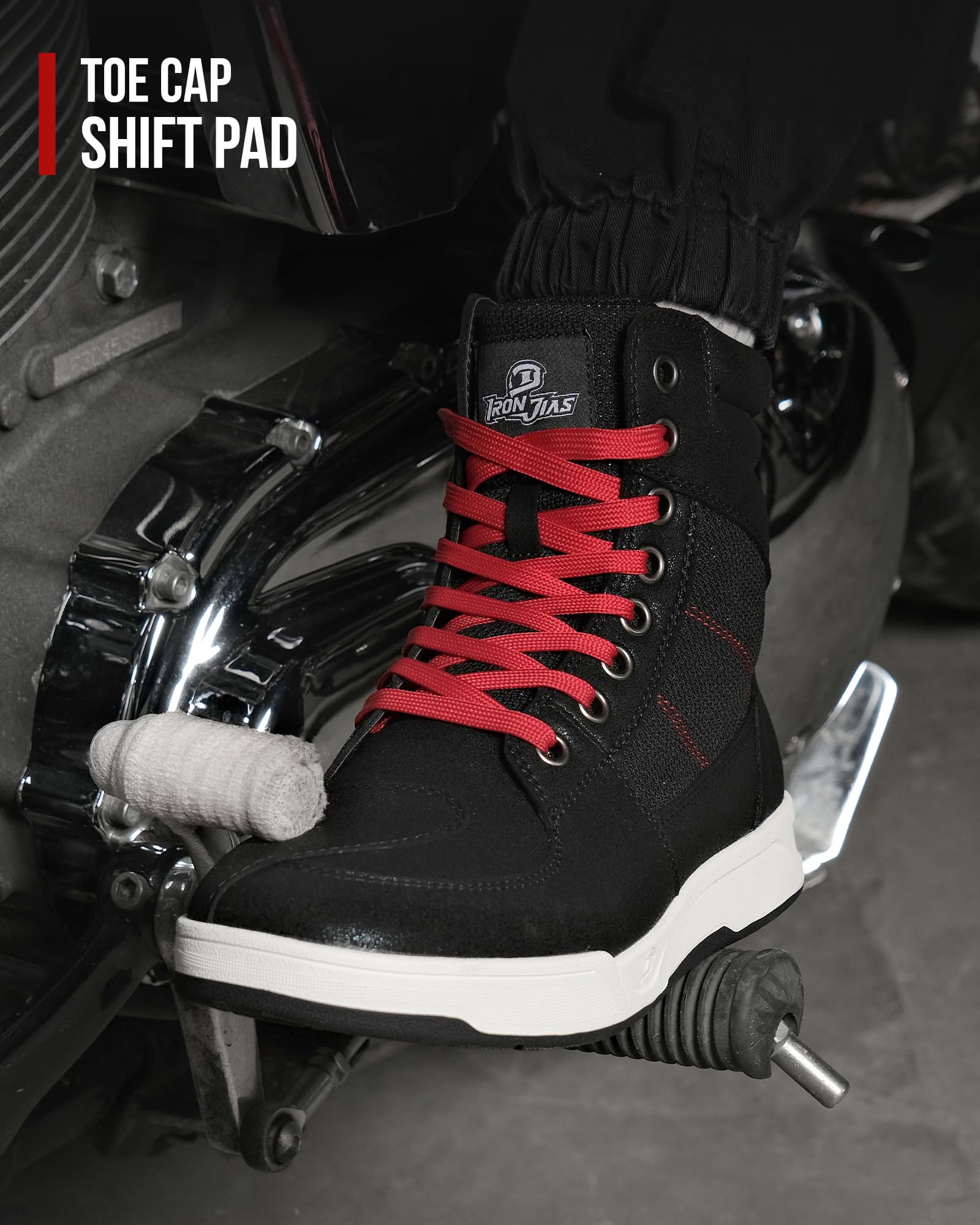 BORLENI Motorcycle Riding Shoes Road Street Motocross Protective Boots for Men, Casual Breathable Powersports Shoes
