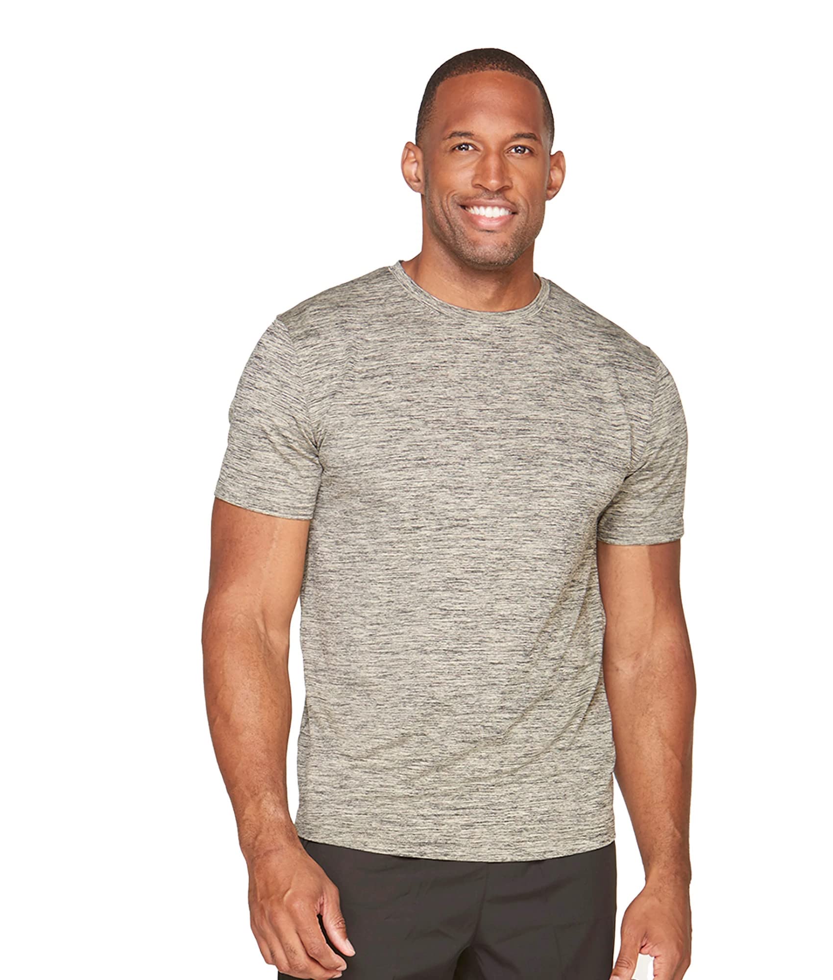 Colosseum Active Men's Apollo Performance Workout Short Sleeve Tee Shirt (Camel, Large)